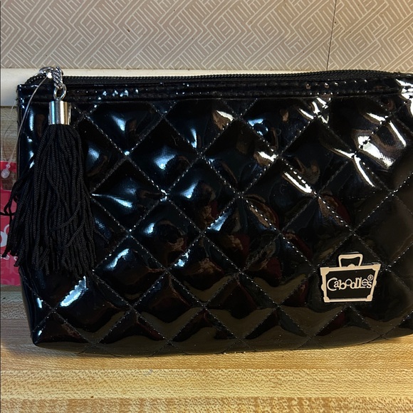 Caboodles | Bags | New Caboodles Shiny Black Quilted Cosmetic Bag ...